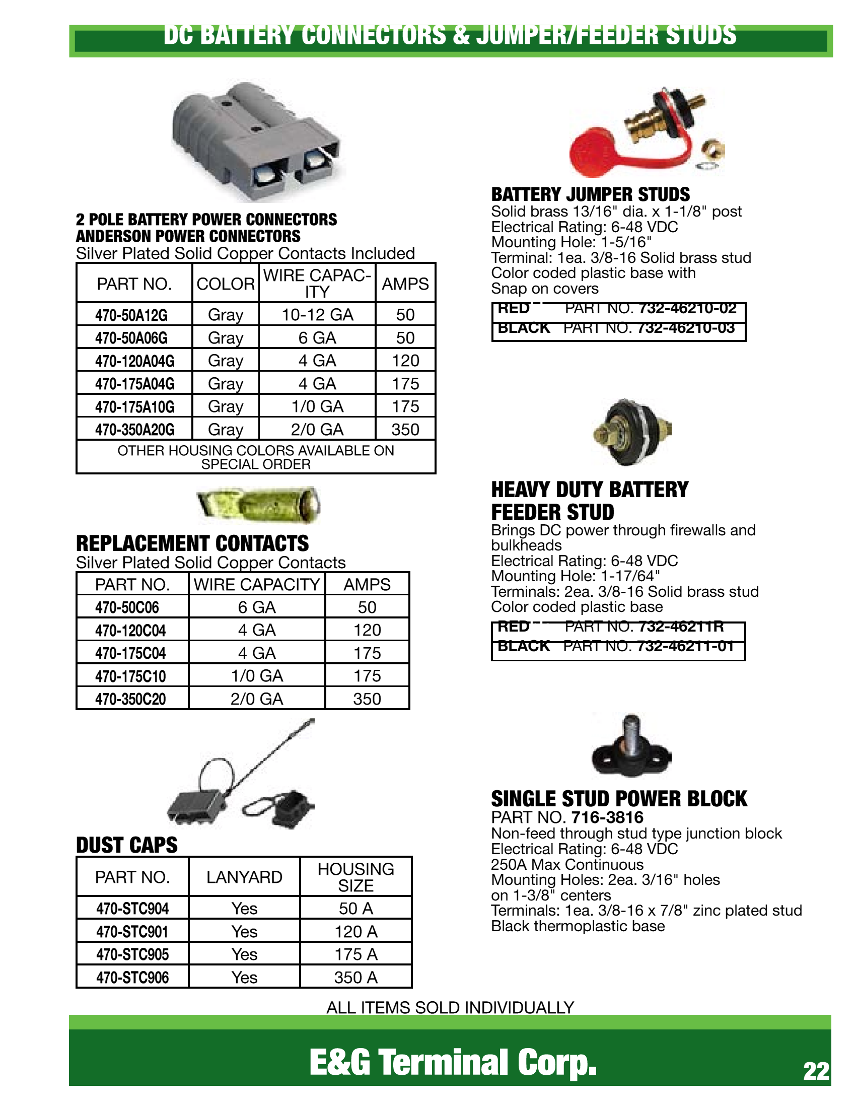 BATTERY RELATED – E & G Terminal 303-287-2900