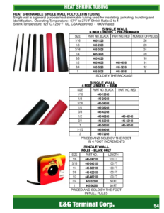 ELECTRICAL, WIRE & SWITCHES – E & G Terminal 303-287-2900