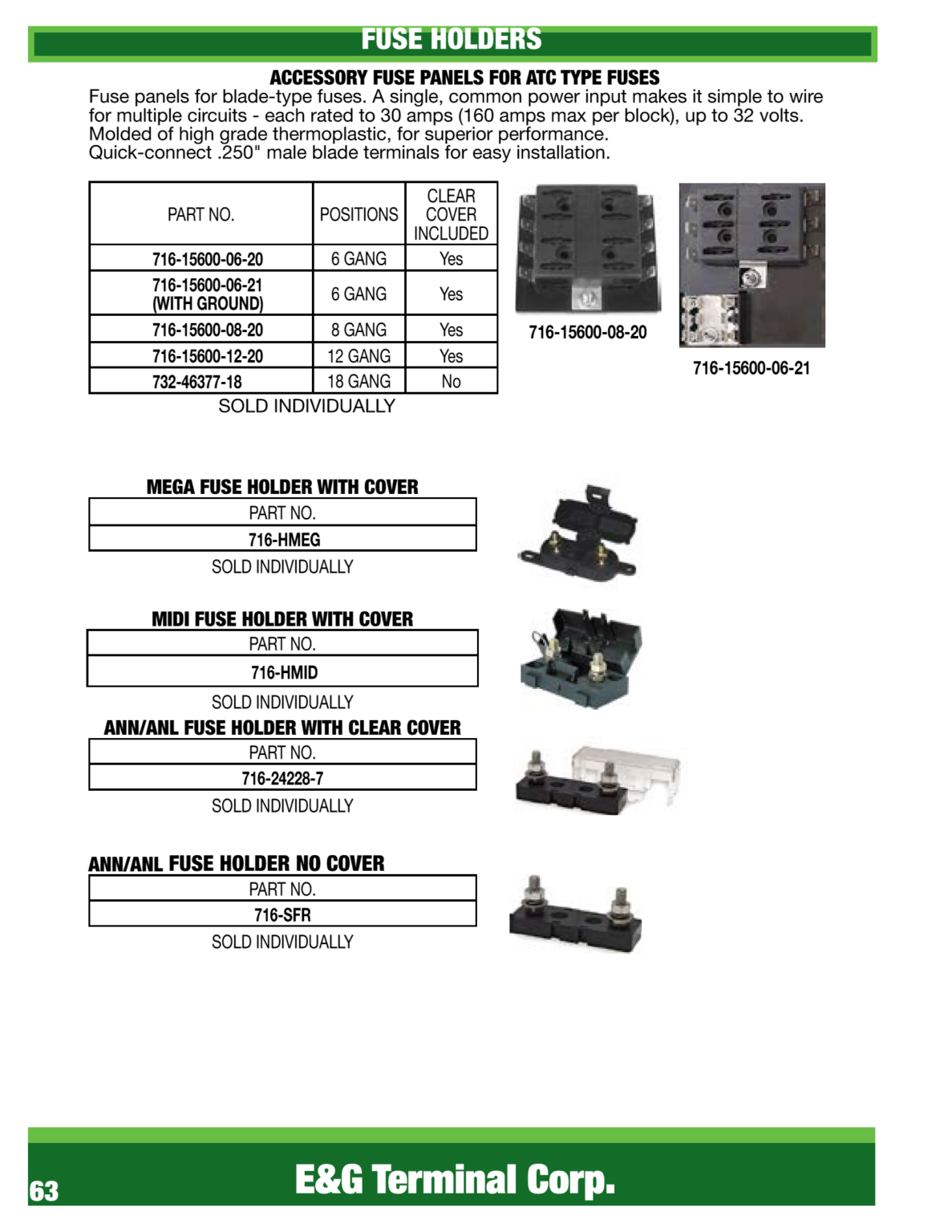 ELECTRICAL, WIRE & SWITCHES – E & G Terminal 303-287-2900